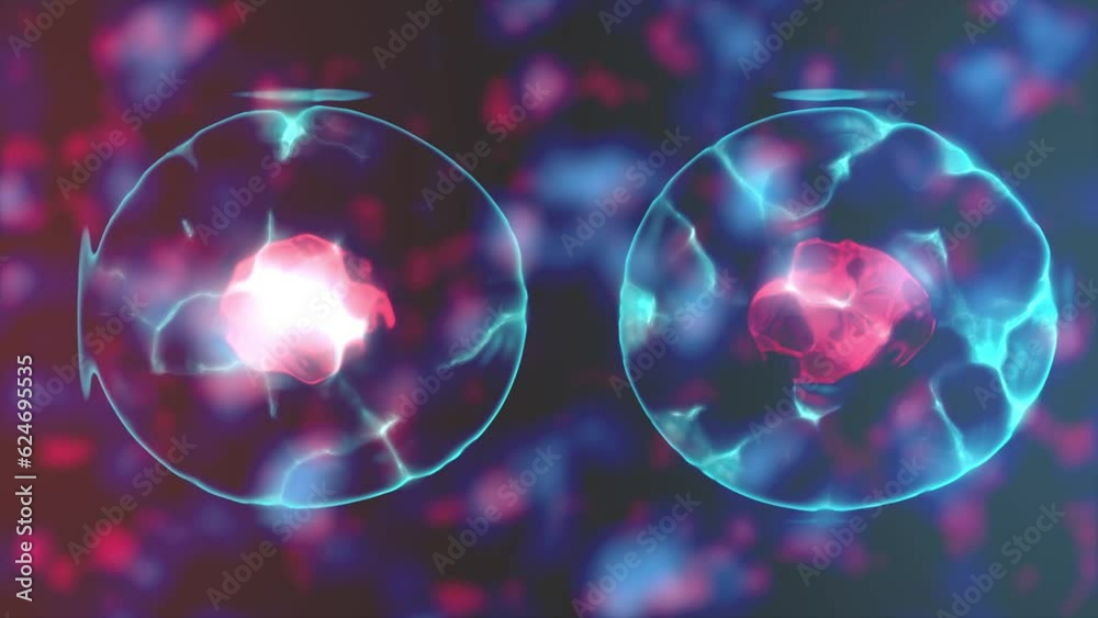 Human Cell Division under a microscope with animation video. Cell ...
