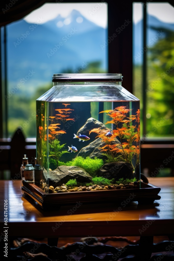Creating a Beautiful Aquascape with Freshwater Delights Stock Photo ...