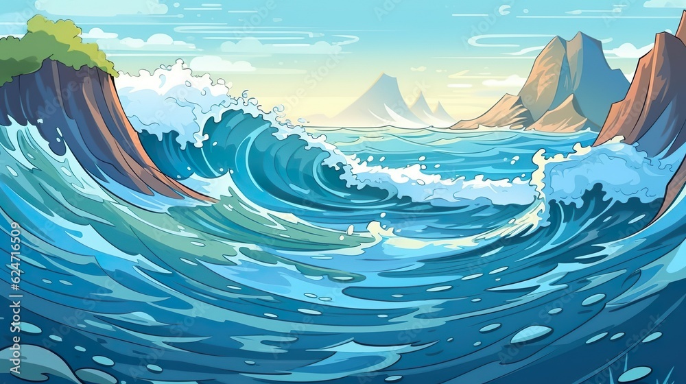 Abstract background ocean currents. The fusion of abstract background ...