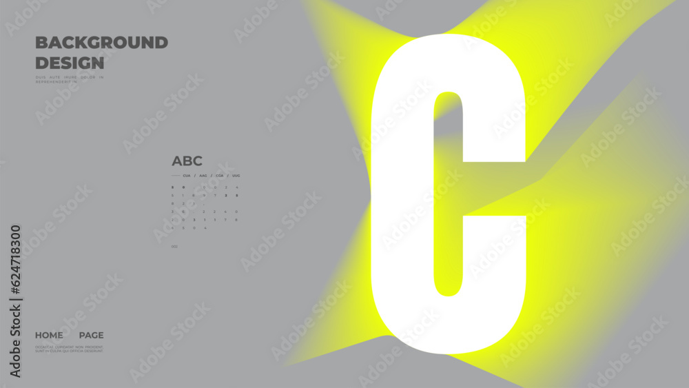 Abstract web page, homepage, landing page concept. Strict and discreet ...