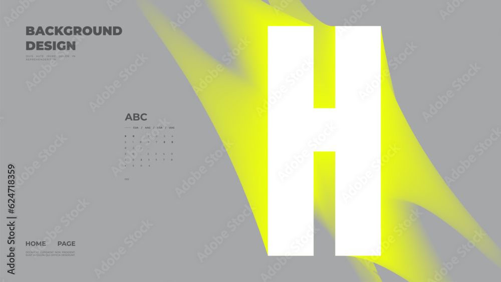 Abstract web page, homepage, landing page concept. Strict and discreet ...