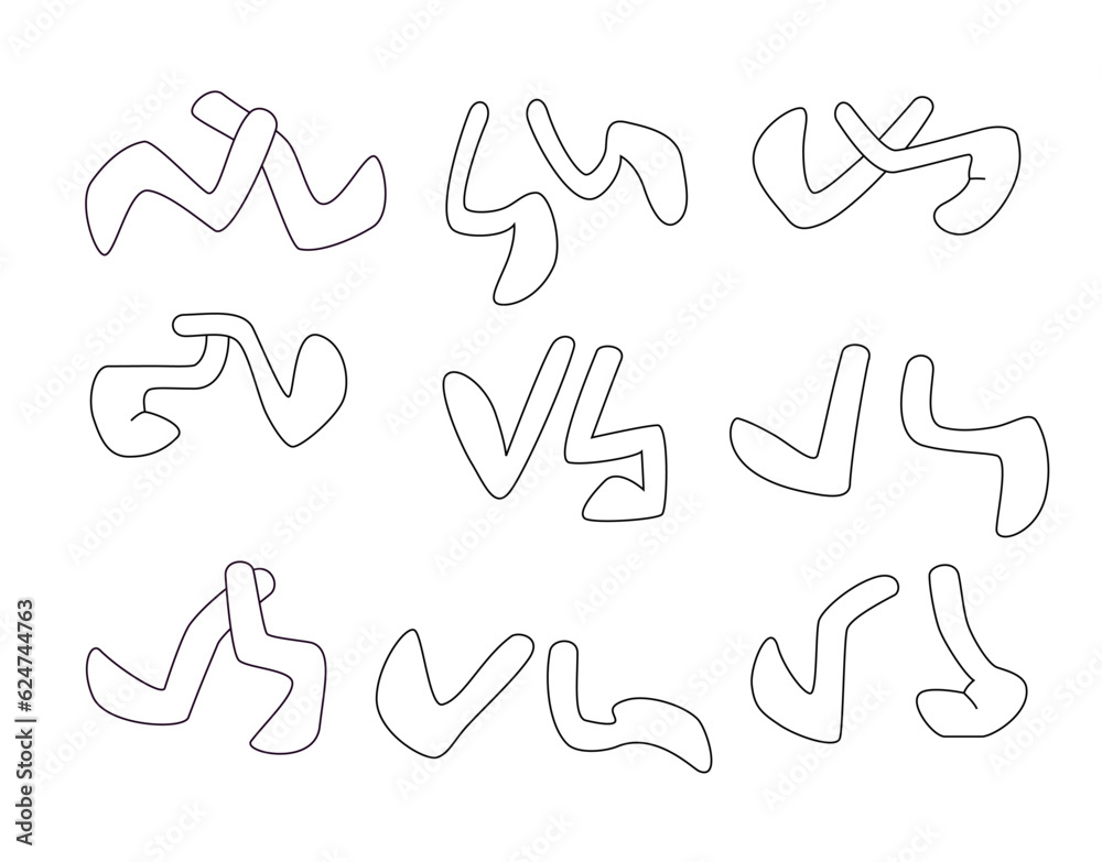 Cartoon Legs Vector Set Stock Vector | Adobe Stock