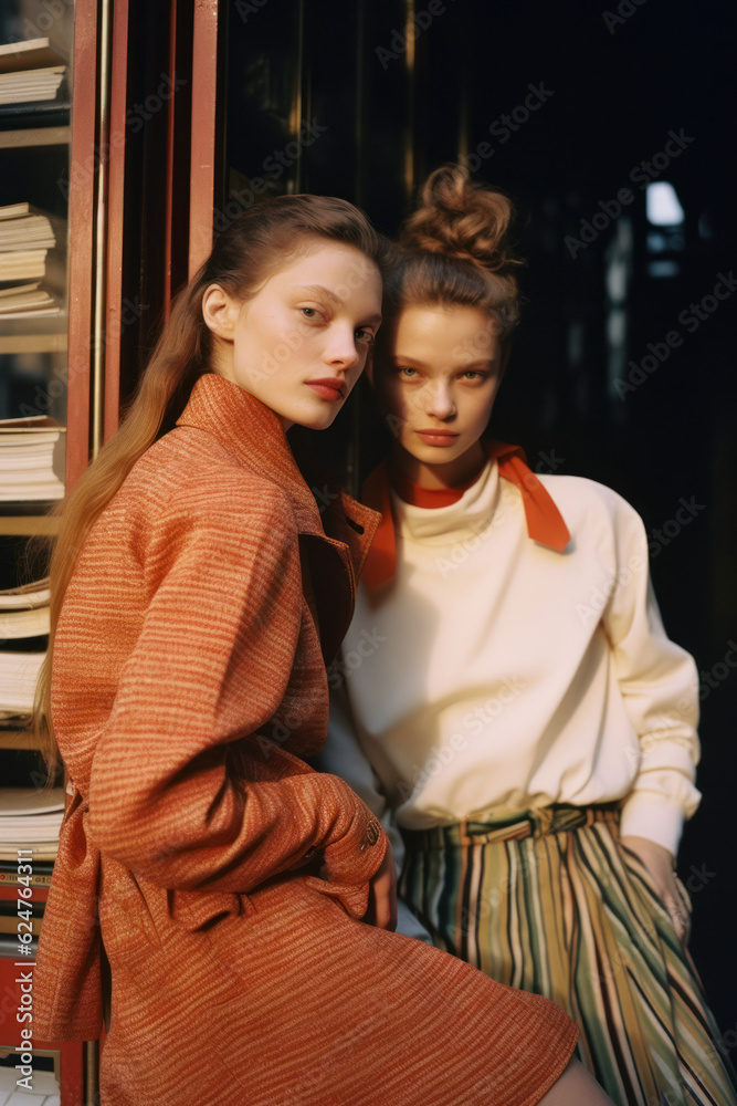 emale friends/models/lgbtq + couple in magazine editorial fashion ...