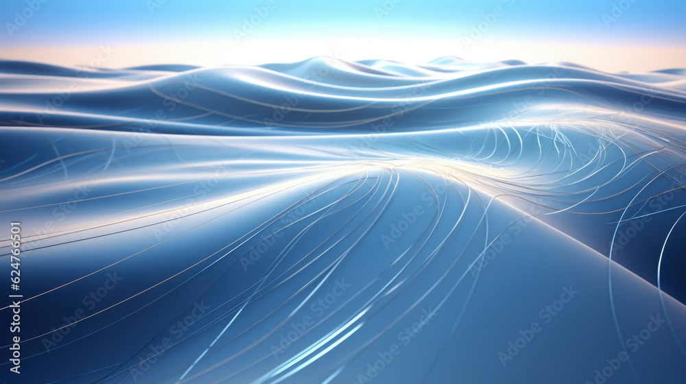 abstract future blue landscape + power of technology with a sleek ...