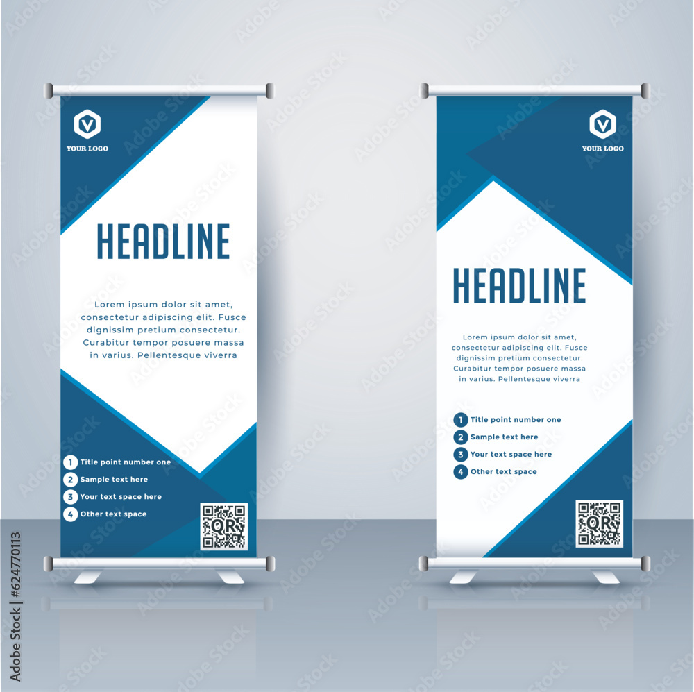 Business Roll Up Banner.Banner Template, Abstract Background vector ...