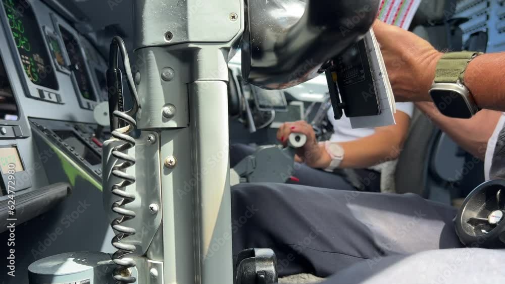 Immersive flight experience from inside a modern jet cabin during a ...