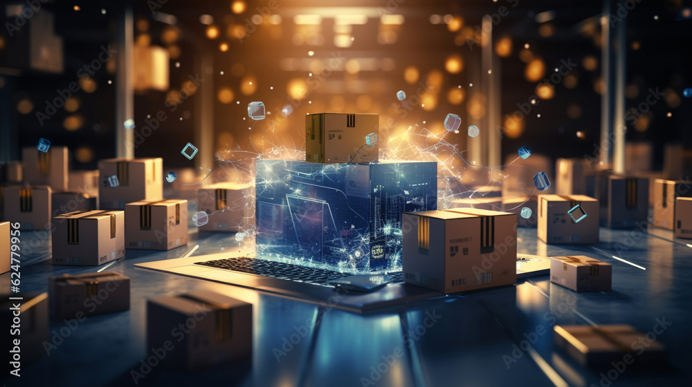 Worldwide parcel delivery service with modern 5G systems and ...