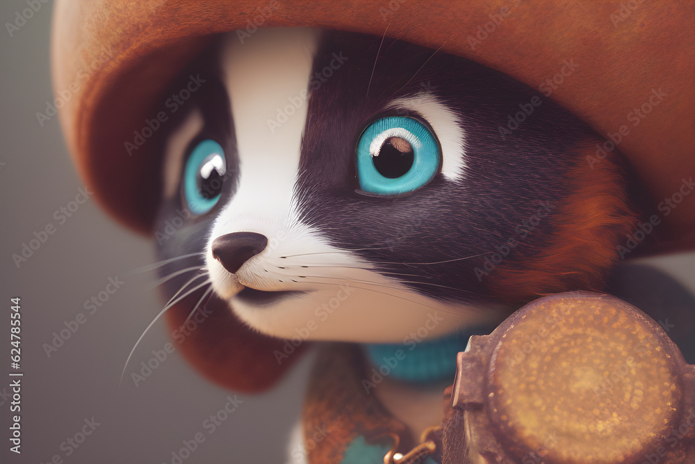 Rusty Elegance: An Oil Painting of a Detailed, Adorable Panda Cub in a ...