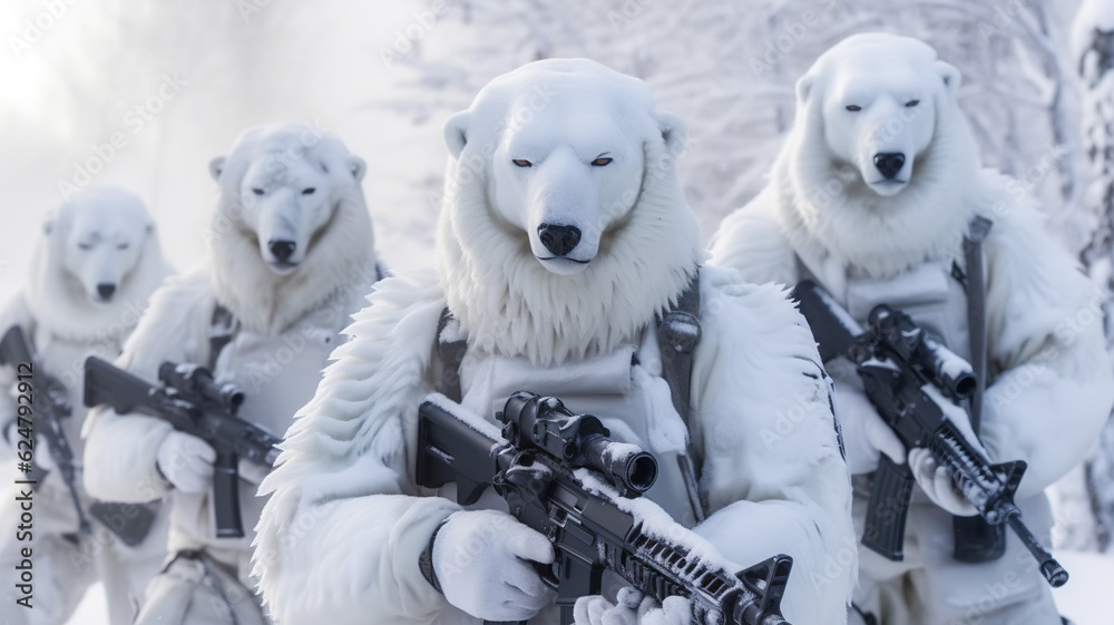 Arctic bears army unit, Soldiers of special forces (SOF), group ...