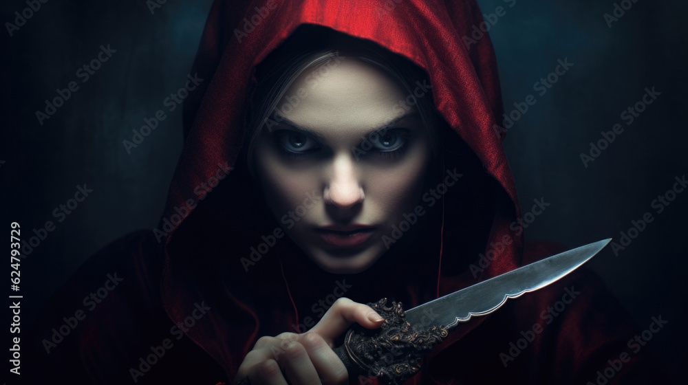 vampire-witch, her gaze piercing through the night, harnessing the ...