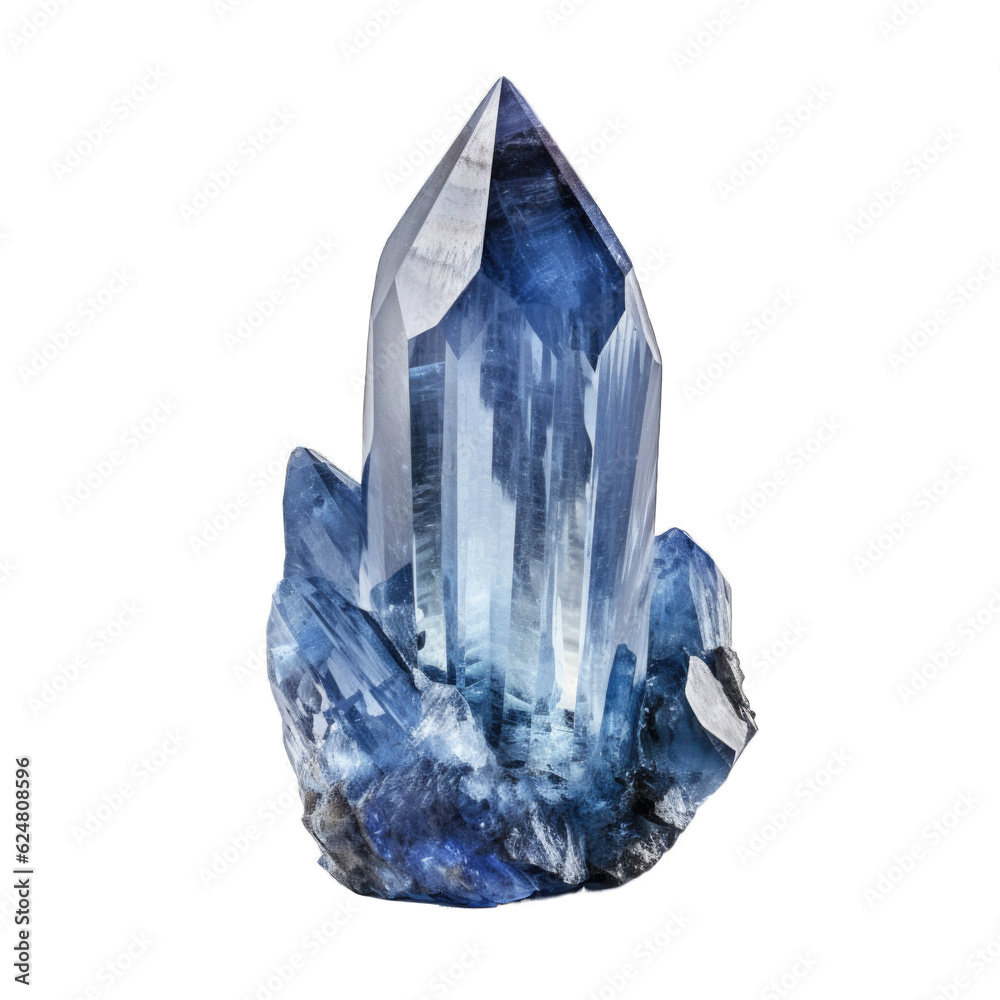 Blue Sunstone gem isolated on transparent background. Generative AI ...