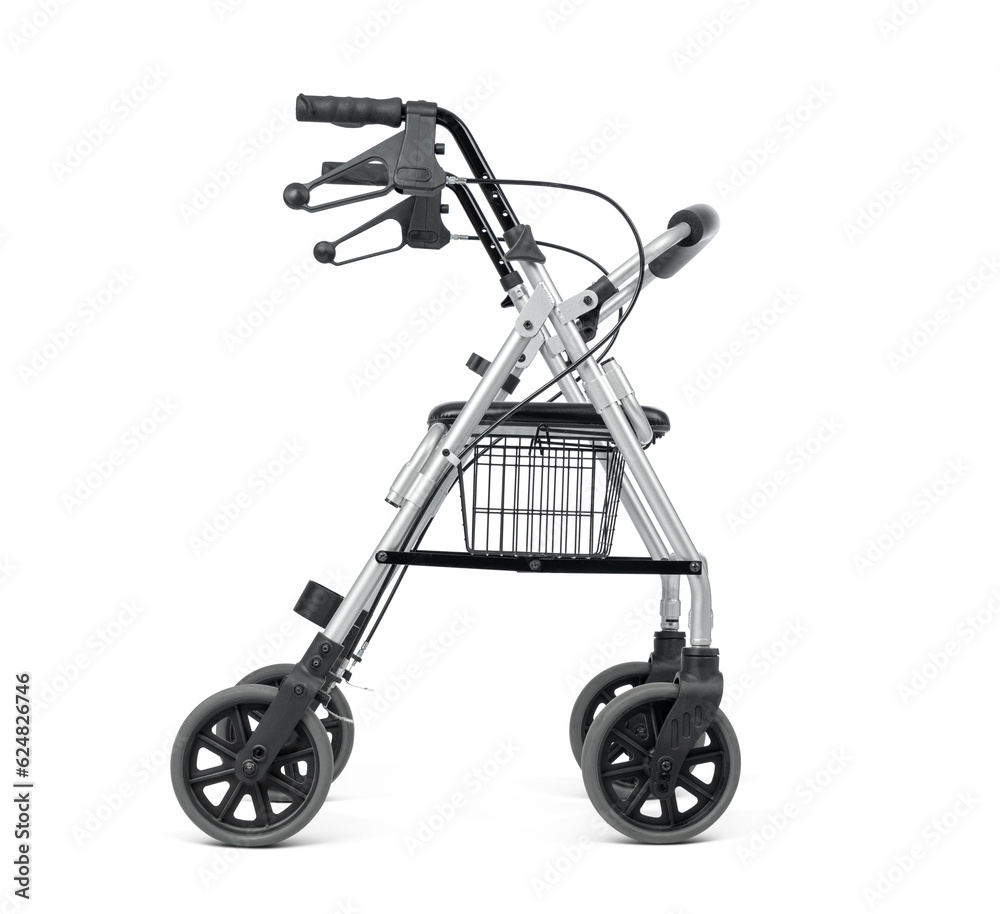 Aluminum rollator to support the walking of elderly and recovering ...