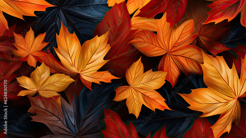 Autumn colored fall leaf texture on transparent background overlay ...