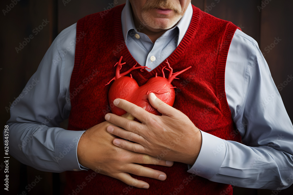 cardiac health chest pain ai generated art Stock Photo | Adobe Stock