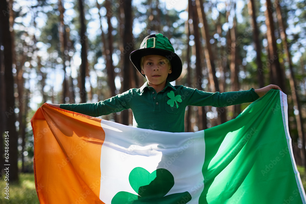 Little boy celebrating St Patrick's Day dressed as a leprechaun ...