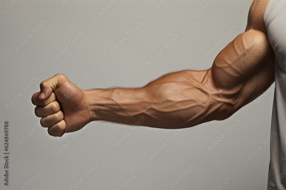 A Close Up Of A Man's Arm And Arm Muscles. Male Physique, Arm Muscles ...