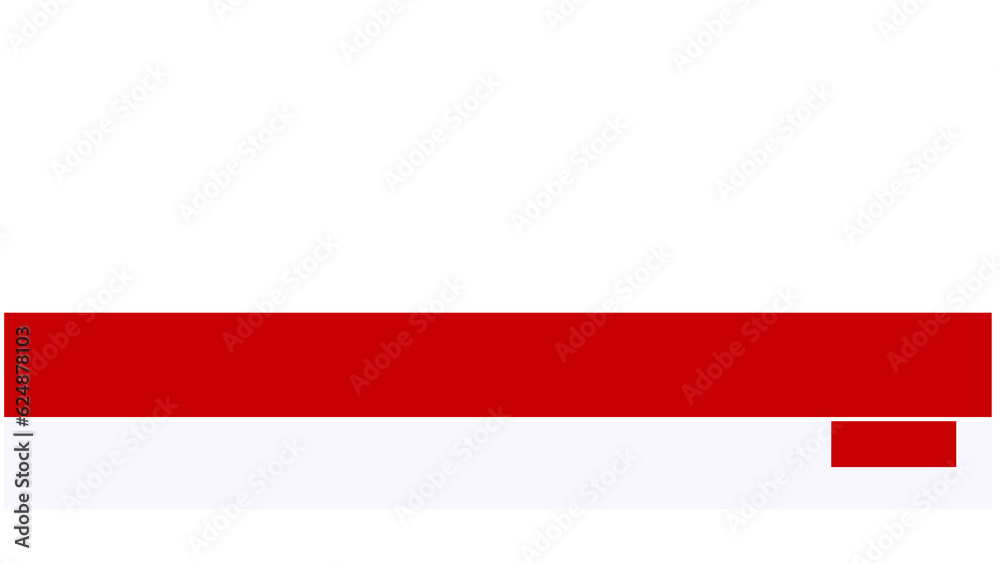 Red and White colored simple trendy minimal design lower third call out ...