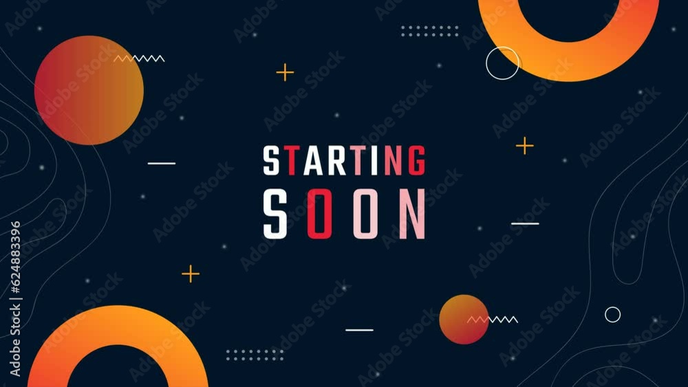 Stream starting soon overlay screen. Animated Screen for streaming ...