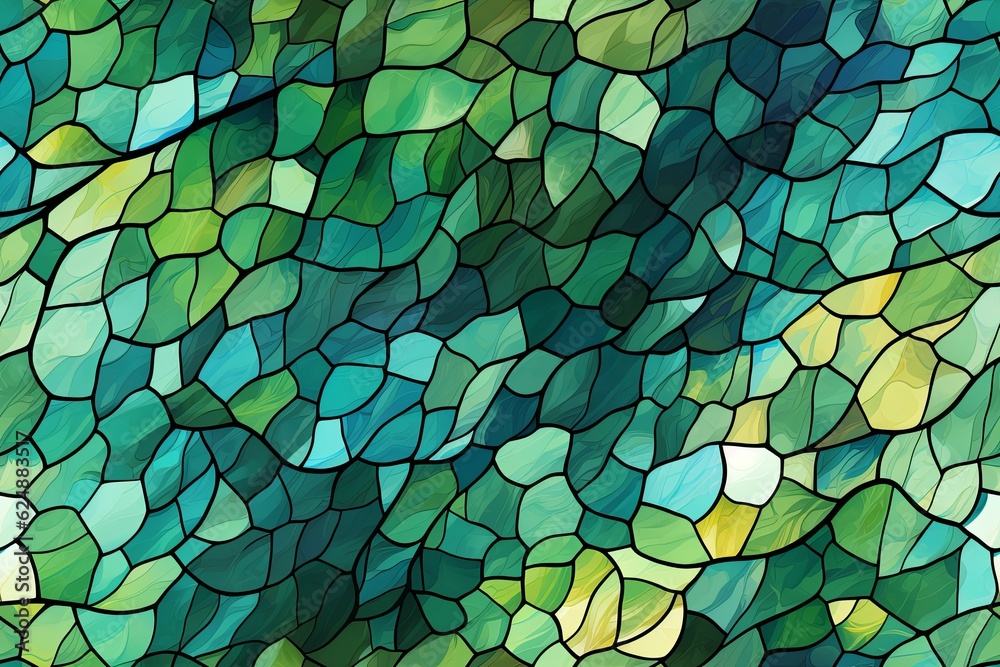 Kaleidoscope of Kelp: Stained Glass Mosaic Enchanting Kelp Forests ...