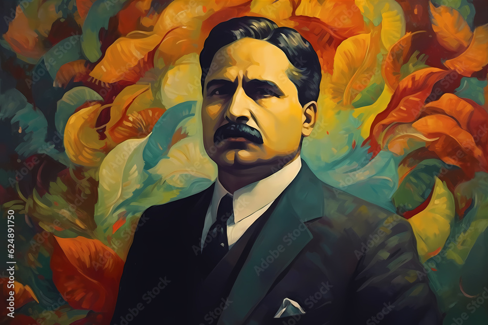 Portrait of Doctor Allama Muhammad Iqbal. (The national poet of ...