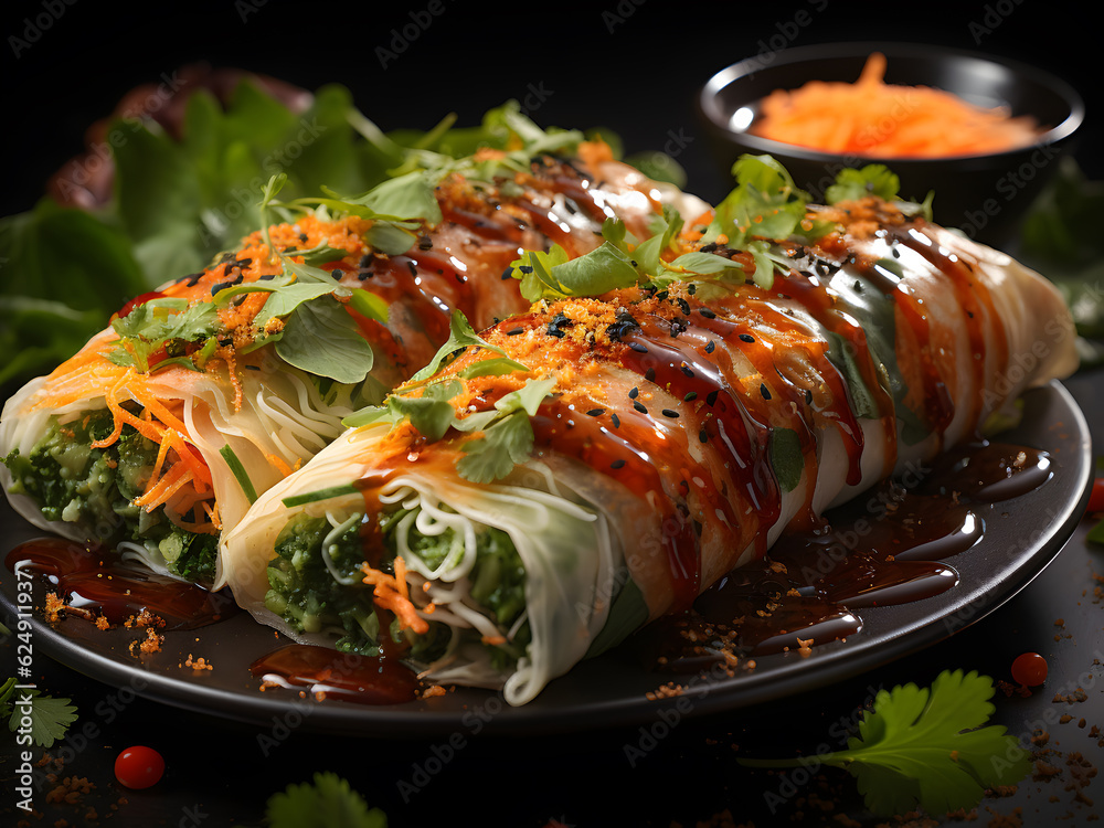 Vietnamese spring roll vermicelli salad recipe. Fresh spring roll ...
