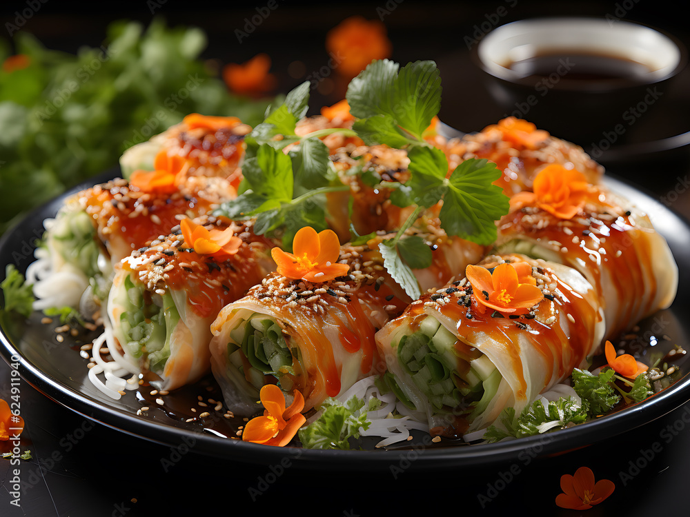 Vietnamese spring roll vermicelli salad recipe. Fresh spring roll ...