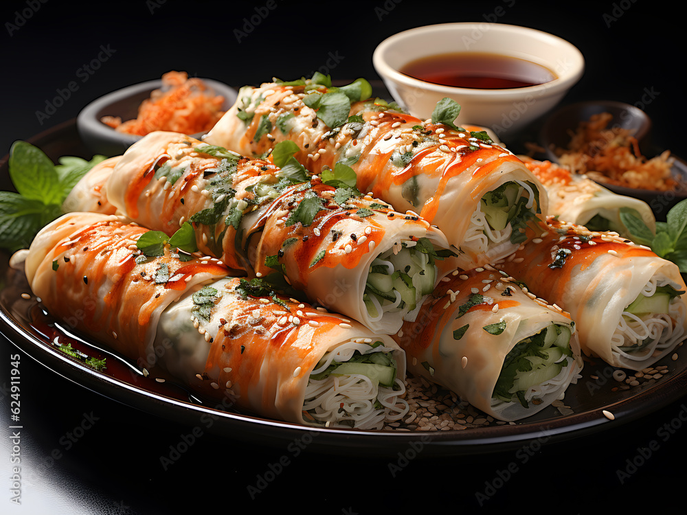 Vietnamese spring roll vermicelli salad recipe. Fresh spring roll ...