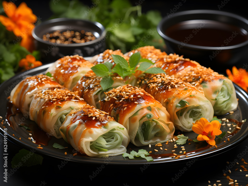 Vietnamese spring roll vermicelli salad recipe. Fresh spring roll ...