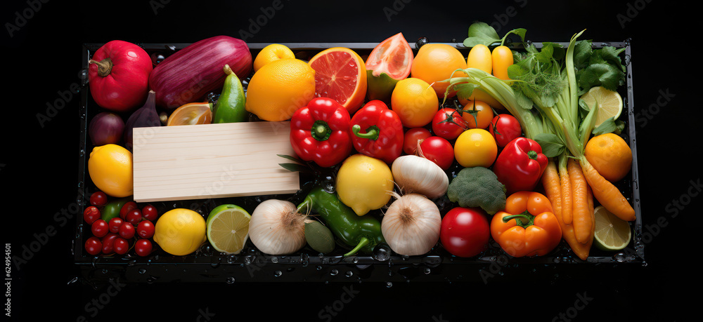 greengrocers shop or a supermarket vegetables section with empty price ...