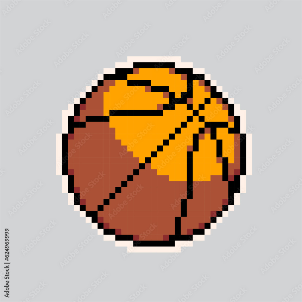 Pixel art illustration Basket Ball. Pixelated Basket Ball. Sports ...
