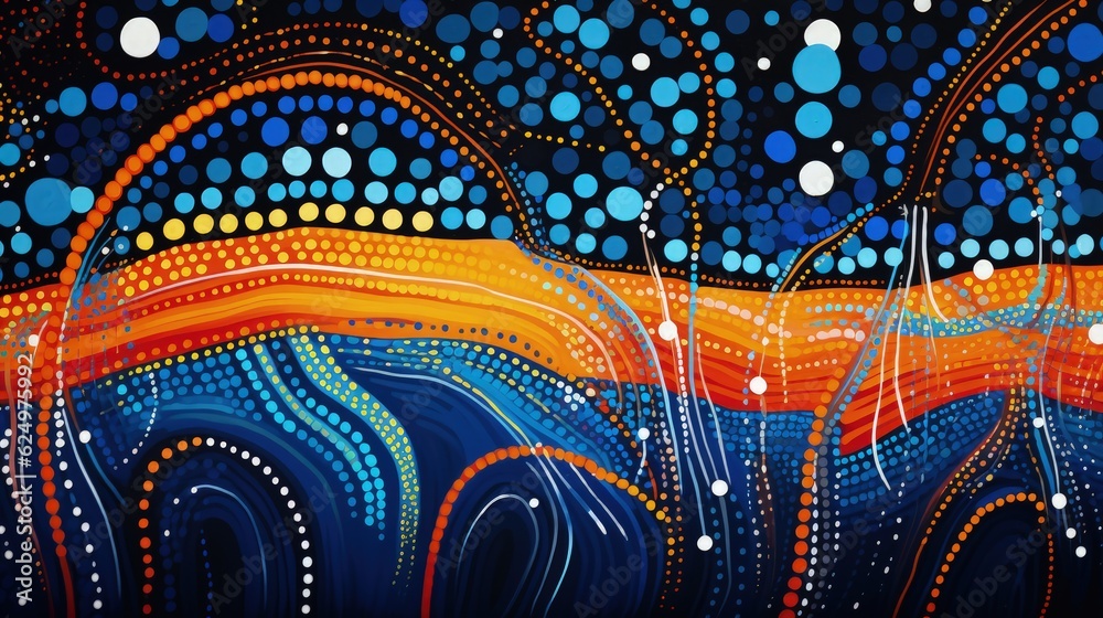 Colorful background with indigenous patterns, culture concept ...