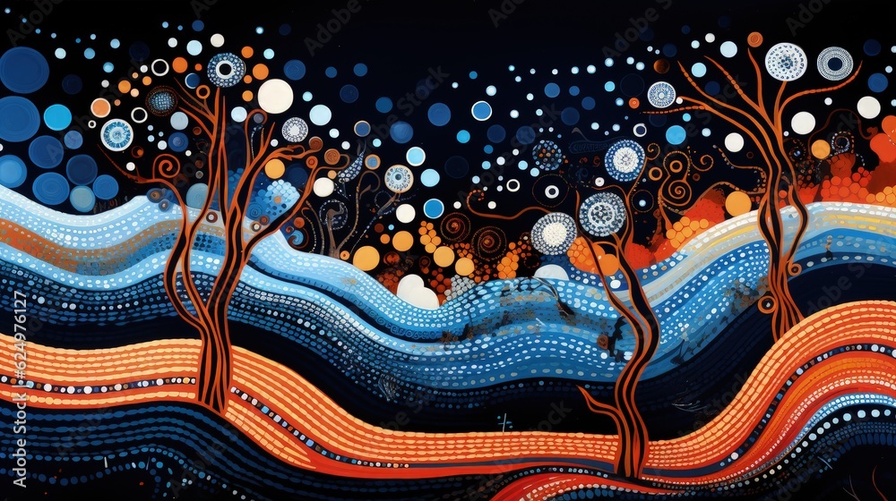 Colorful background with indigenous patterns, culture concept ...