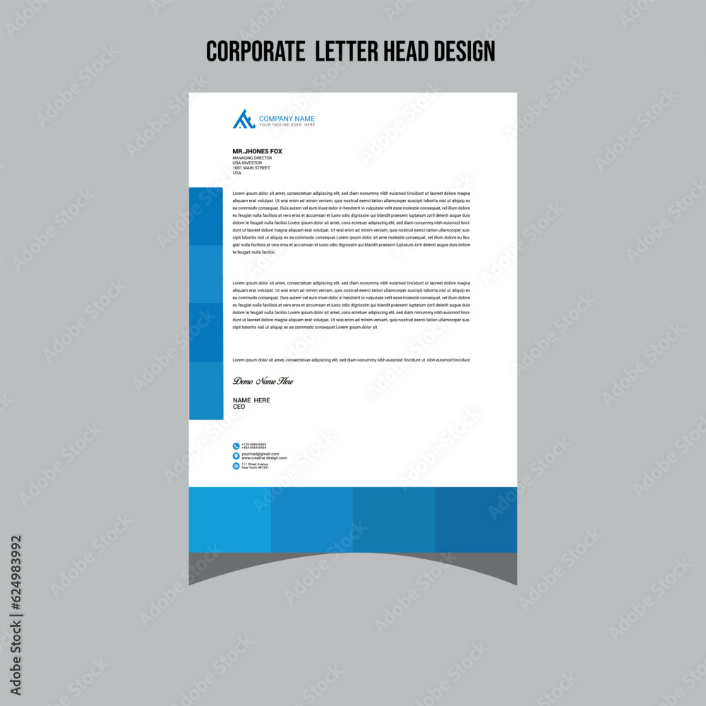 Corporate business letterhead design template || letterhead design ...