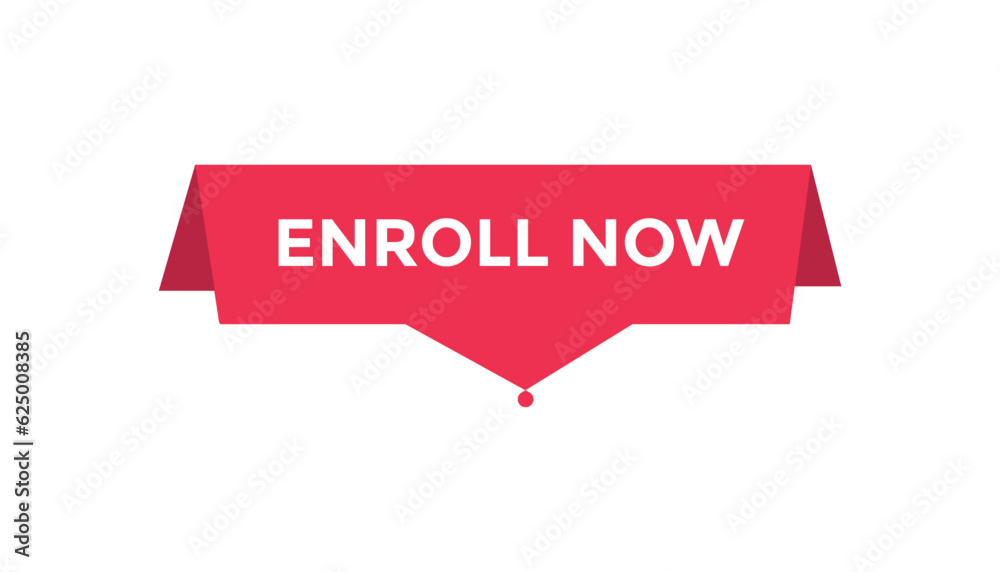 Enroll now button web banner templates. Vector Illustration Stock ...