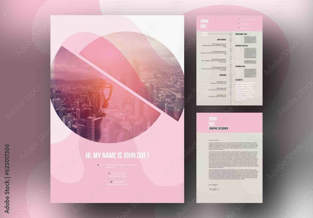 Aesthetic Resume Layouts Stock Template | Adobe Stock