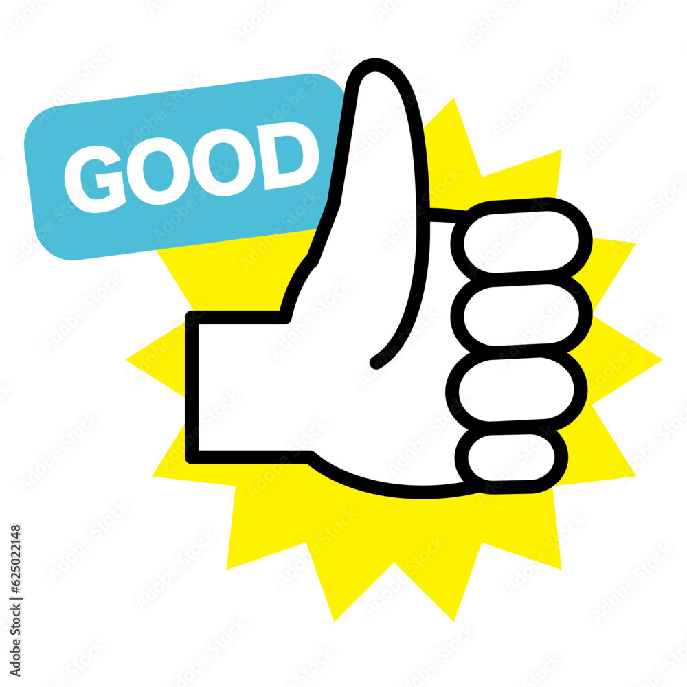 thumbs-up good symbol icon Stock Vector | Adobe Stock