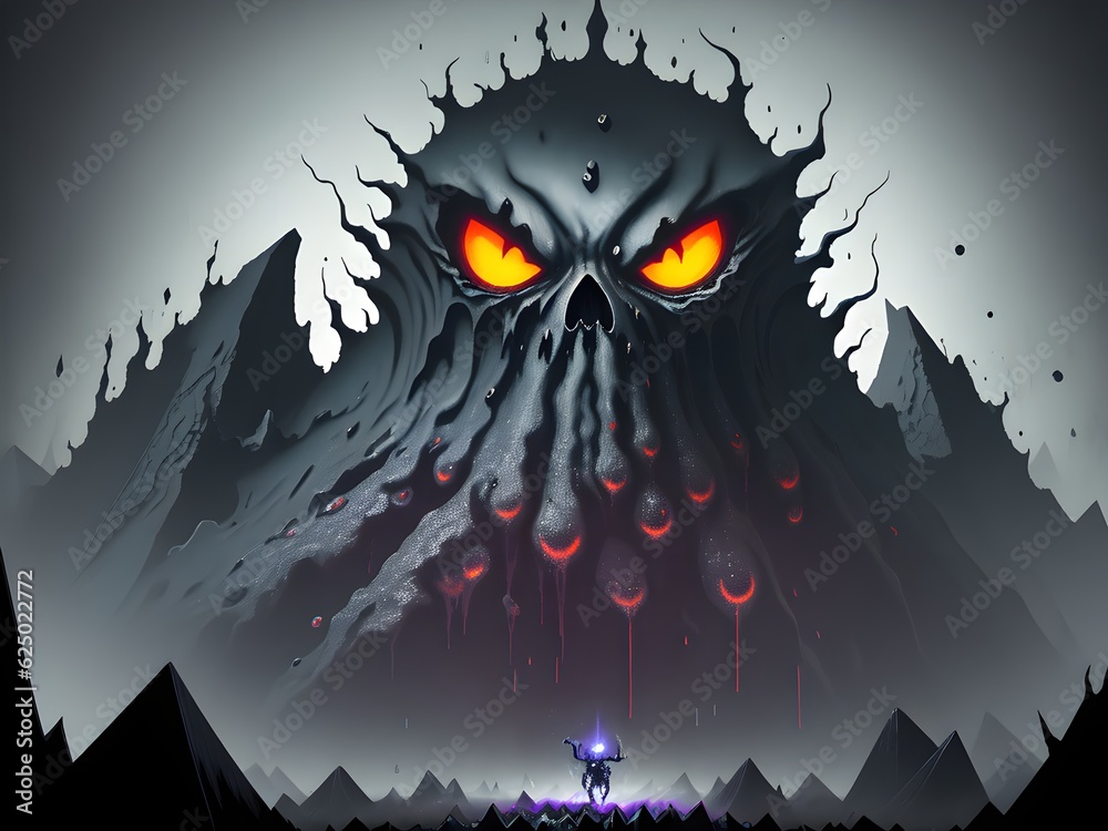 Doom sky of dark energy, Generative AI Illustration Stock Illustration ...