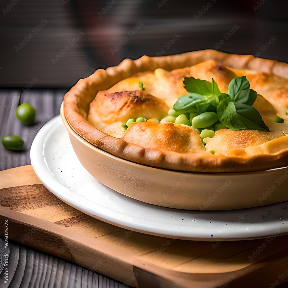 Empadão A flaky crust pie filled with casseroled chicken and a mix of ...