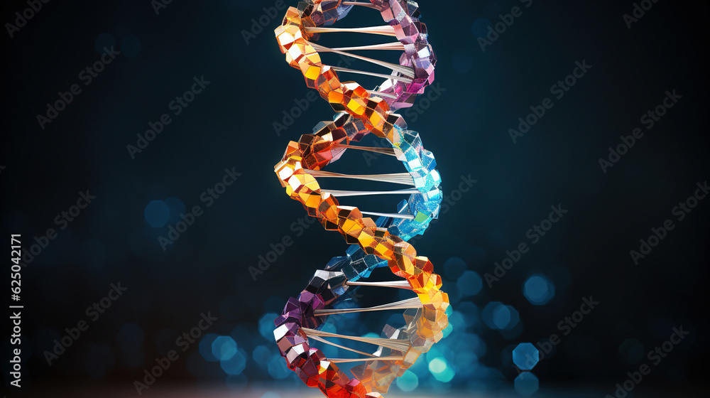 Colorful DNA helix structure. Biology science background Stock ...