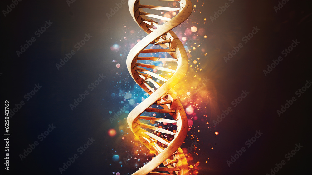 Colorful DNA helix structure. Biology science background Stock ...