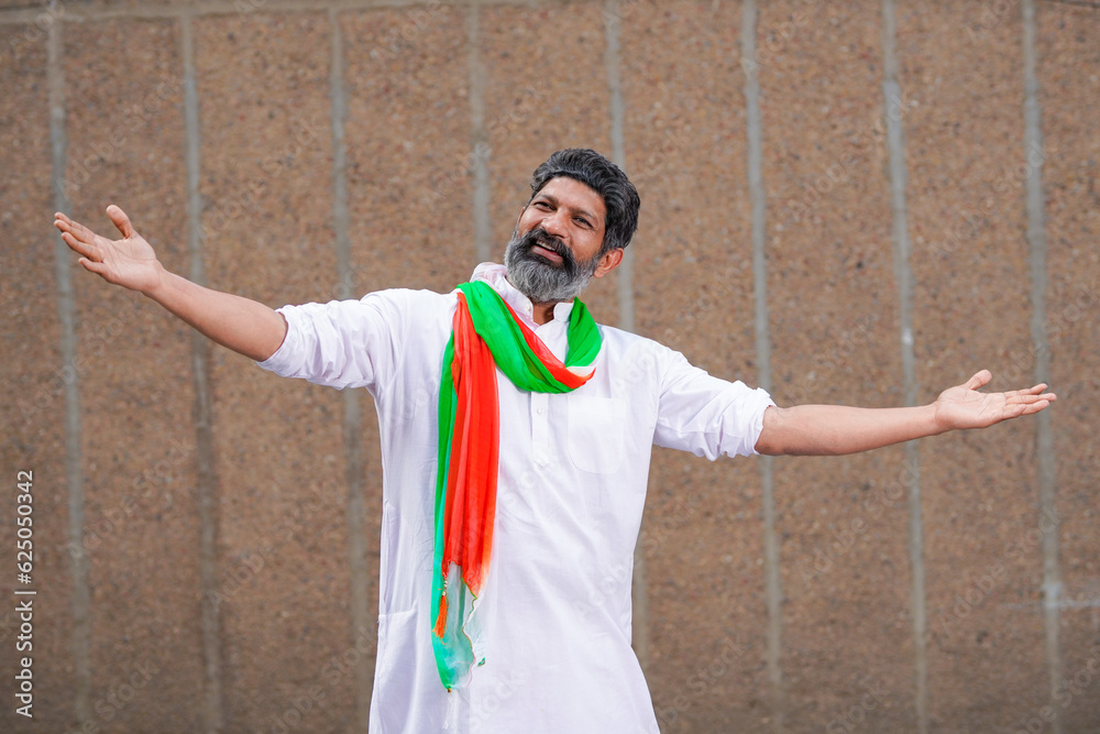 Indian man in traditional wear and giving expression. Stock Photo ...