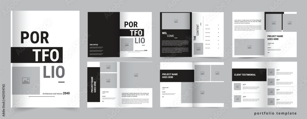 Portfolio Design Template, Architecture and Interior Portfolio Fashion ...
