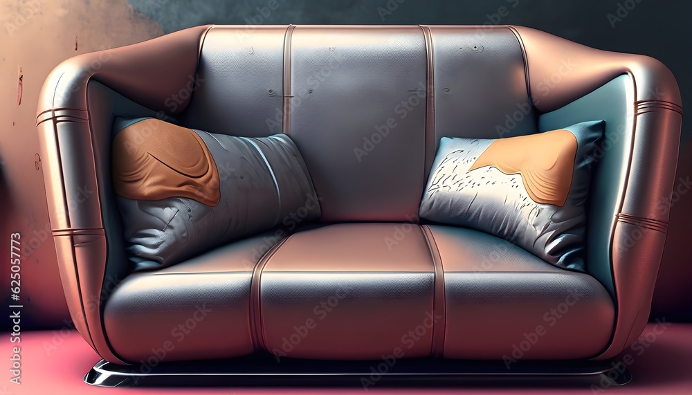 **retro future metal furniture with worn edges and worn but soft and ...