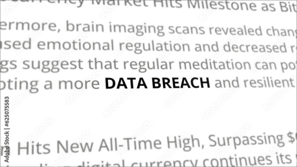 Data breach news headline in different articles Stock Video | Adobe Stock