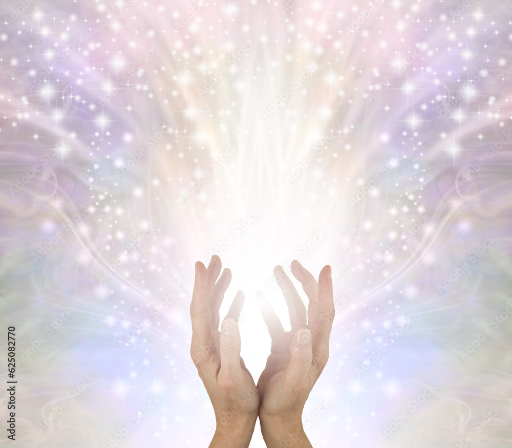 Sending you beautiful high vibe healing energy - female cupped hands ...
