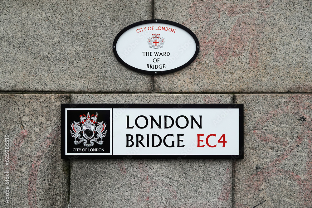 London, UK - January 29, 2023: The Ward of Bridge and London Bridge EC4 ...
