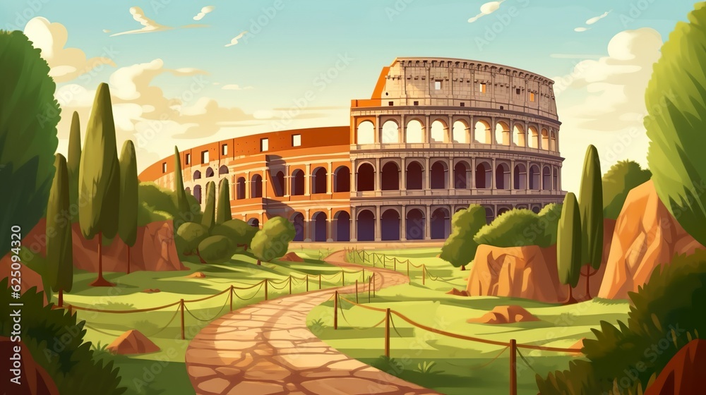Abstract background ancient Rome. Blending history and art with an ...