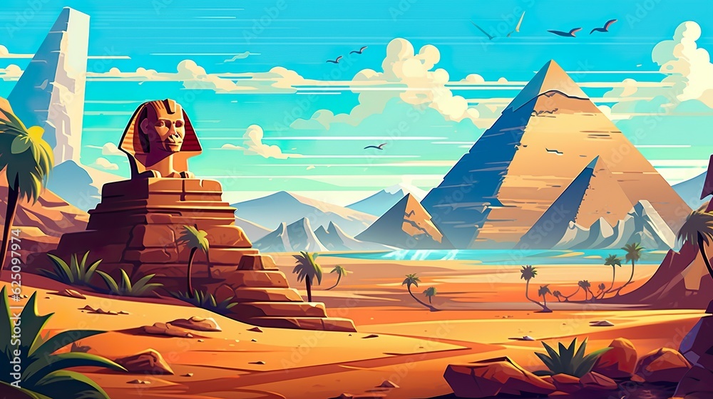 Abstract background Egypt. Showcasing history with an illustration ...