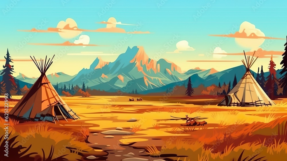 Abstract background North American Indians. Background inspired by the ...