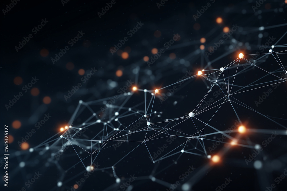 An Image Of A Network Of Interconnected Dots Forming A Web Like Structure Illustrating The